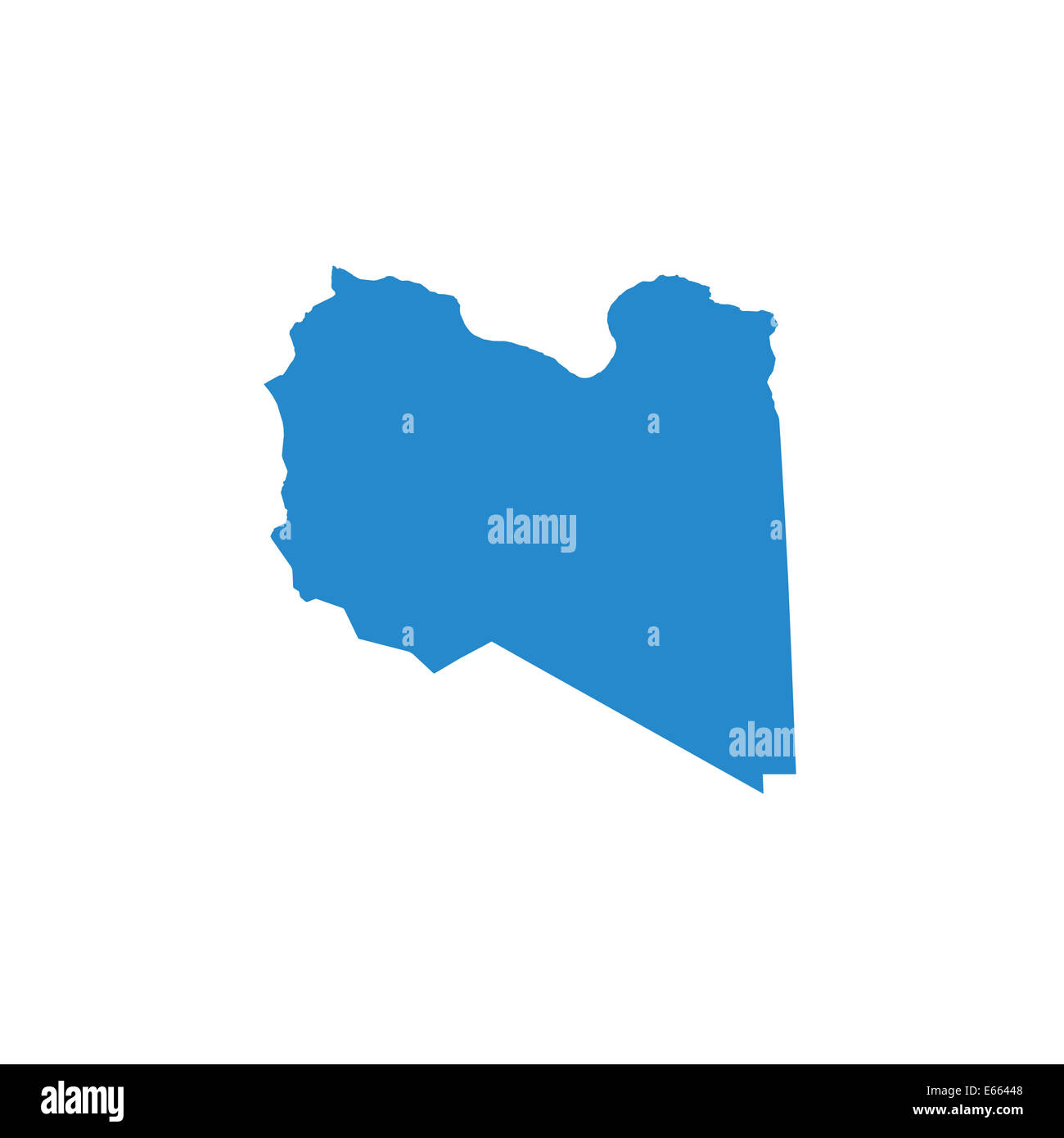 Shape of the Country of Libya Stock Photo - Alamy