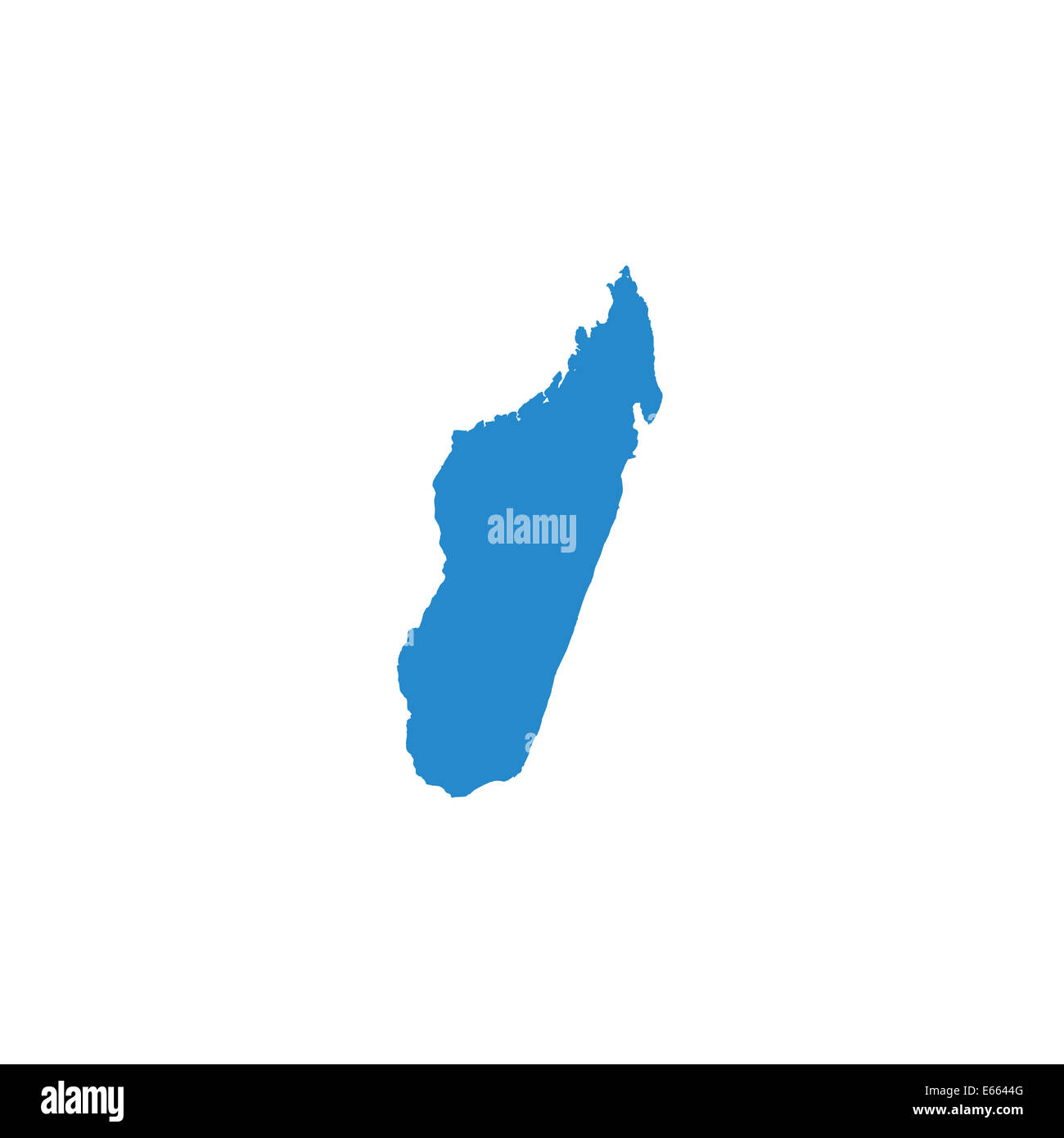 Shape of the Country of Madagascar Stock Photo - Alamy