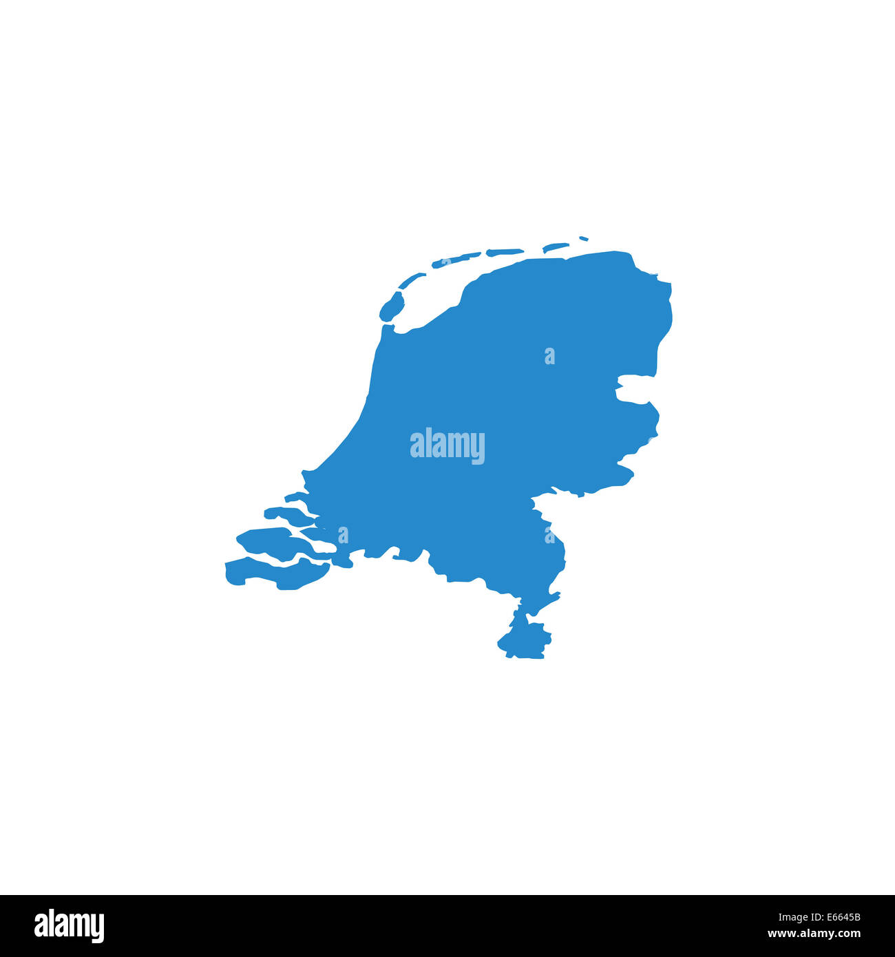 Shape of the Country of Netherlands Stock Photo - Alamy