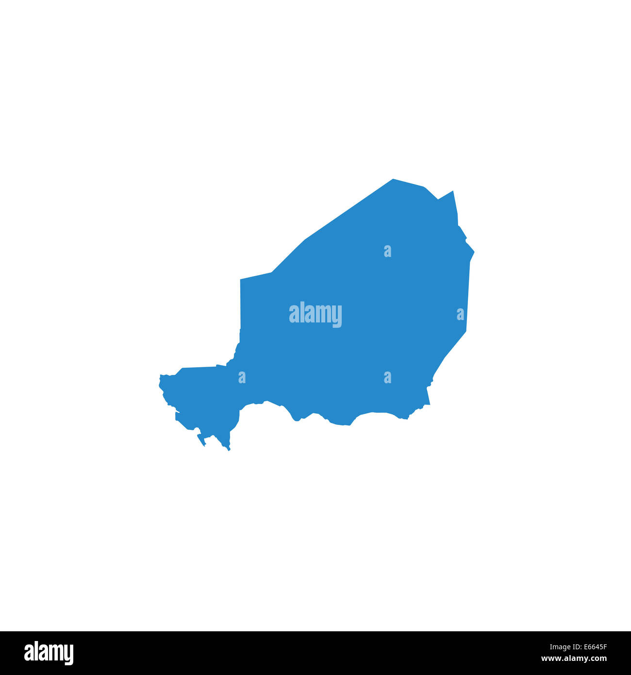 Shape of the Country of Niger Stock Photo - Alamy