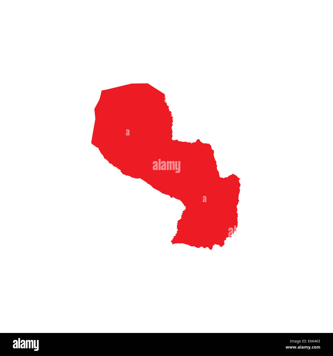 Shape of the Country of Paraguay Stock Photo - Alamy