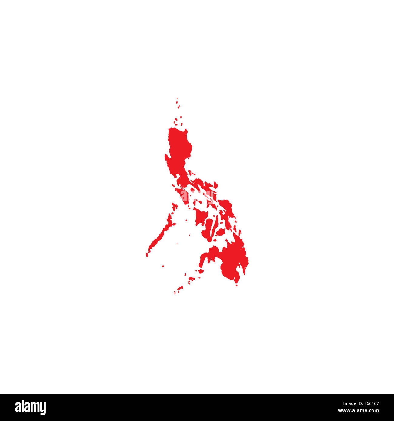 Shape of the Country of Philippines Stock Photo - Alamy