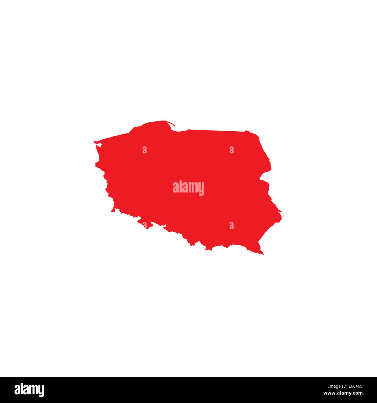 Shape of the Country of Poland Stock Photo - Alamy