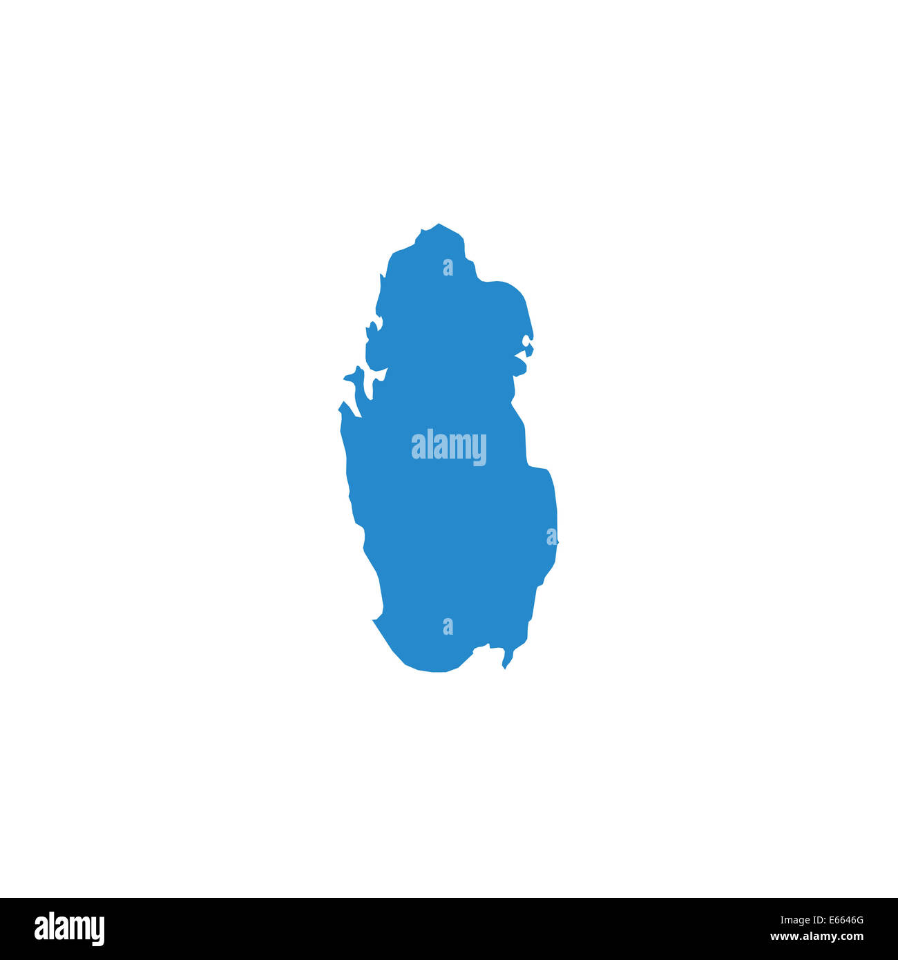 Shape of the Country of Qatar Stock Photo - Alamy