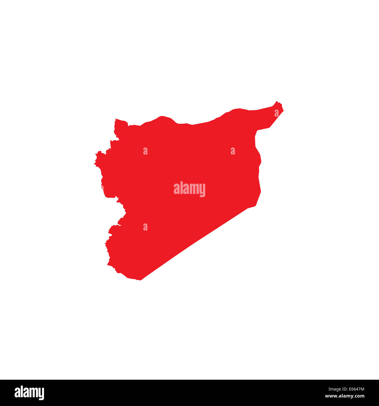 Shape of the Country of Syria Stock Photo - Alamy