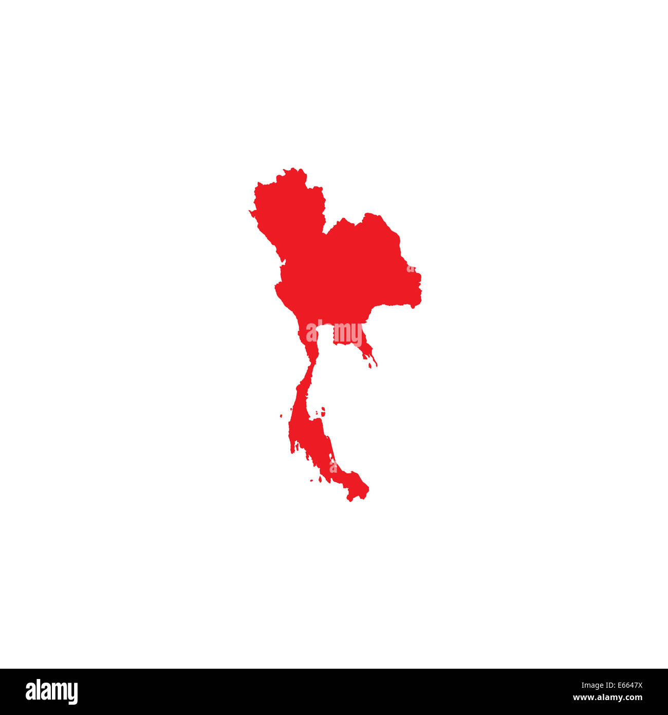 Shape of the Country of Thailand Stock Photo - Alamy