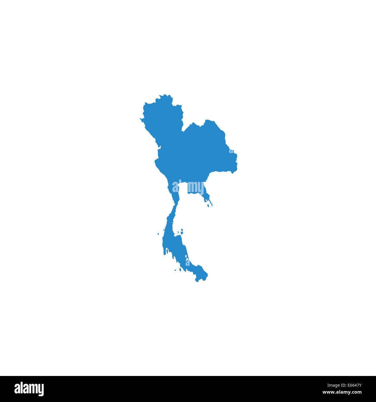 Shape of the Country of Thailand Stock Photo - Alamy