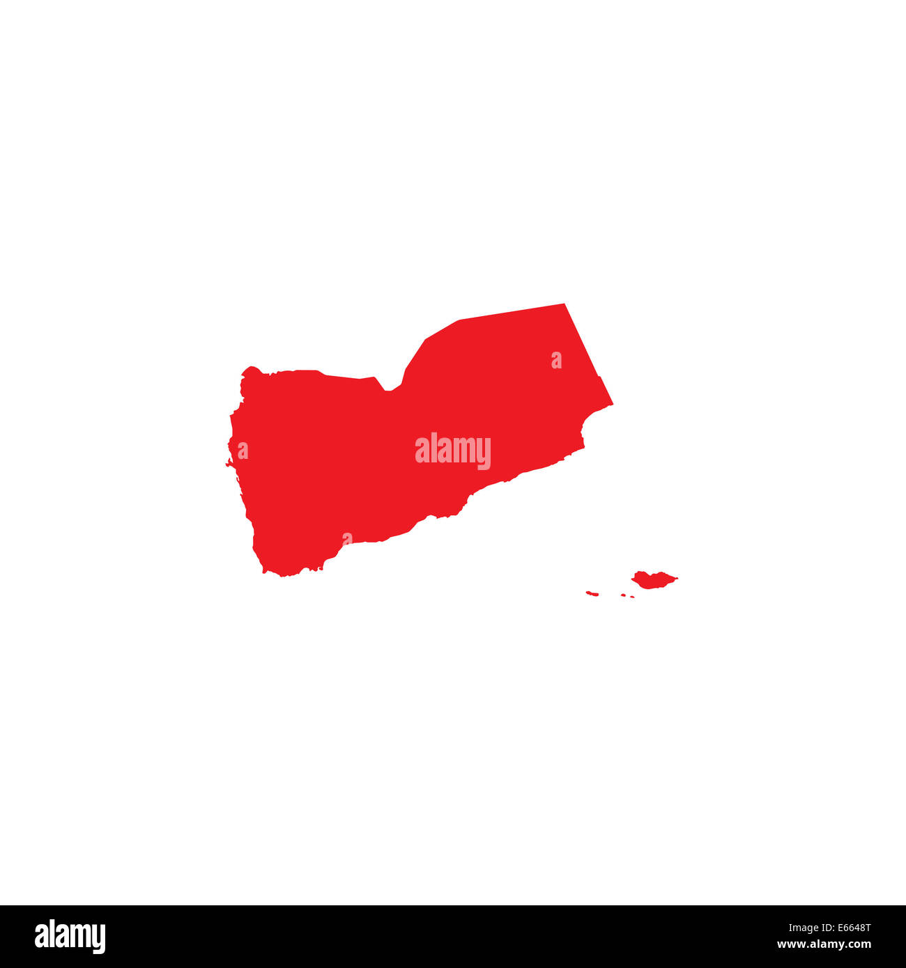 Shape of the Country of Yemen Stock Photo - Alamy
