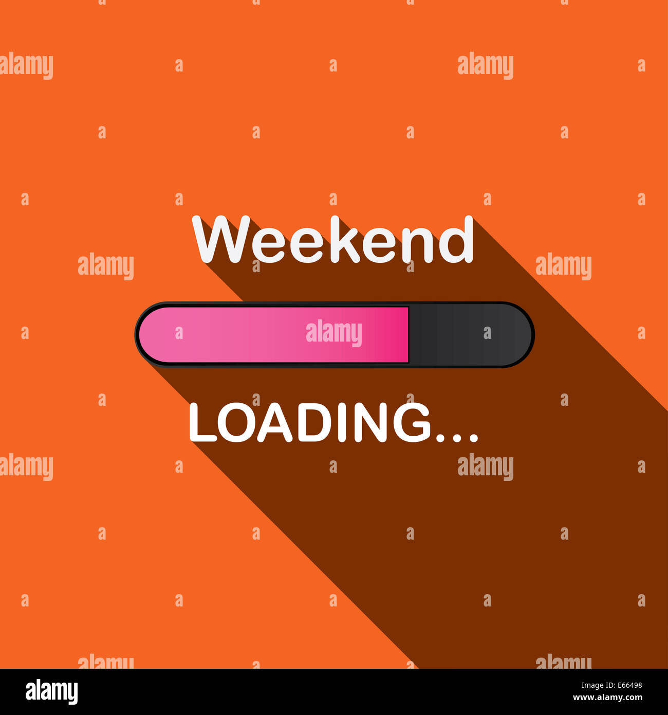 Long Shadow Loading Illustration - Weekend Stock Photo - Alamy