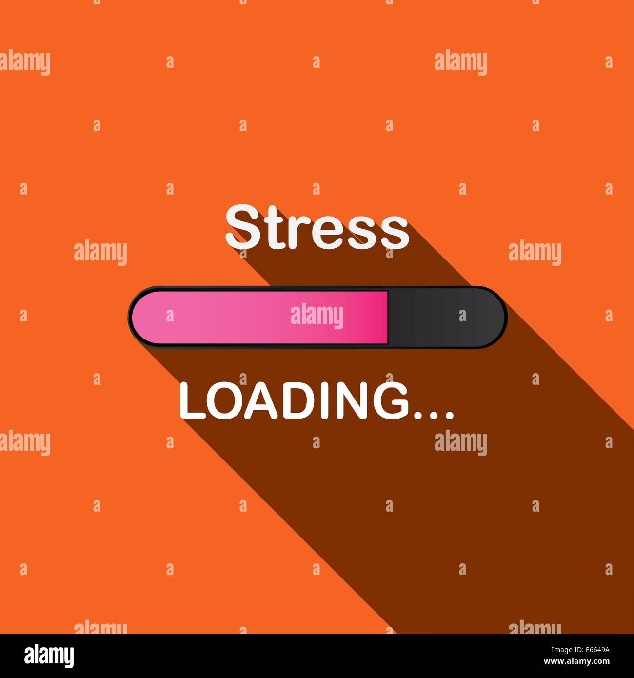 Long Shadow Loading Illustration - Stress Stock Photo - Alamy