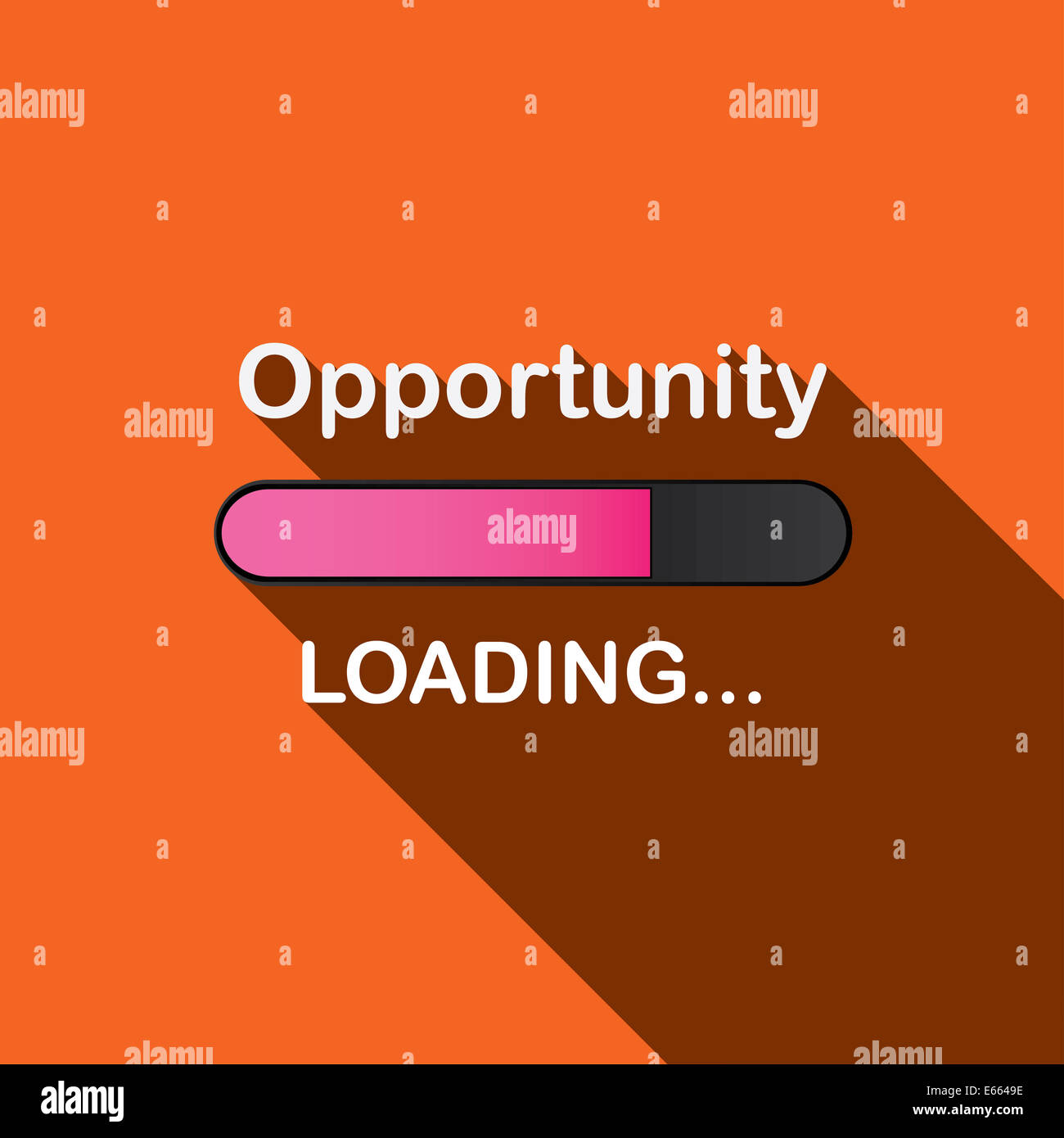 Long Shadow Loading Illustration - Opportunity Stock Photo - Alamy