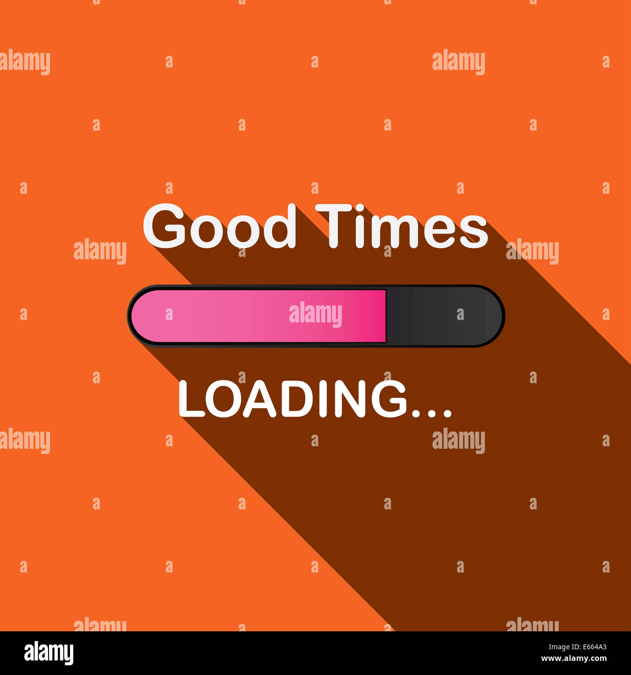 Long Shadow Loading Illustration - Good Times Stock Photo - Alamy
