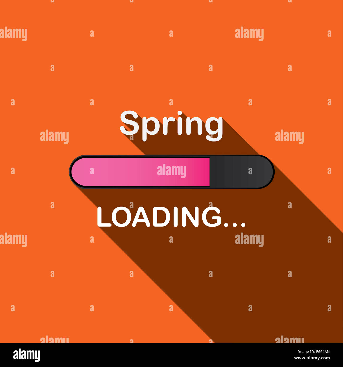 Long Shadow Loading Illustration - Spring Stock Photo - Alamy