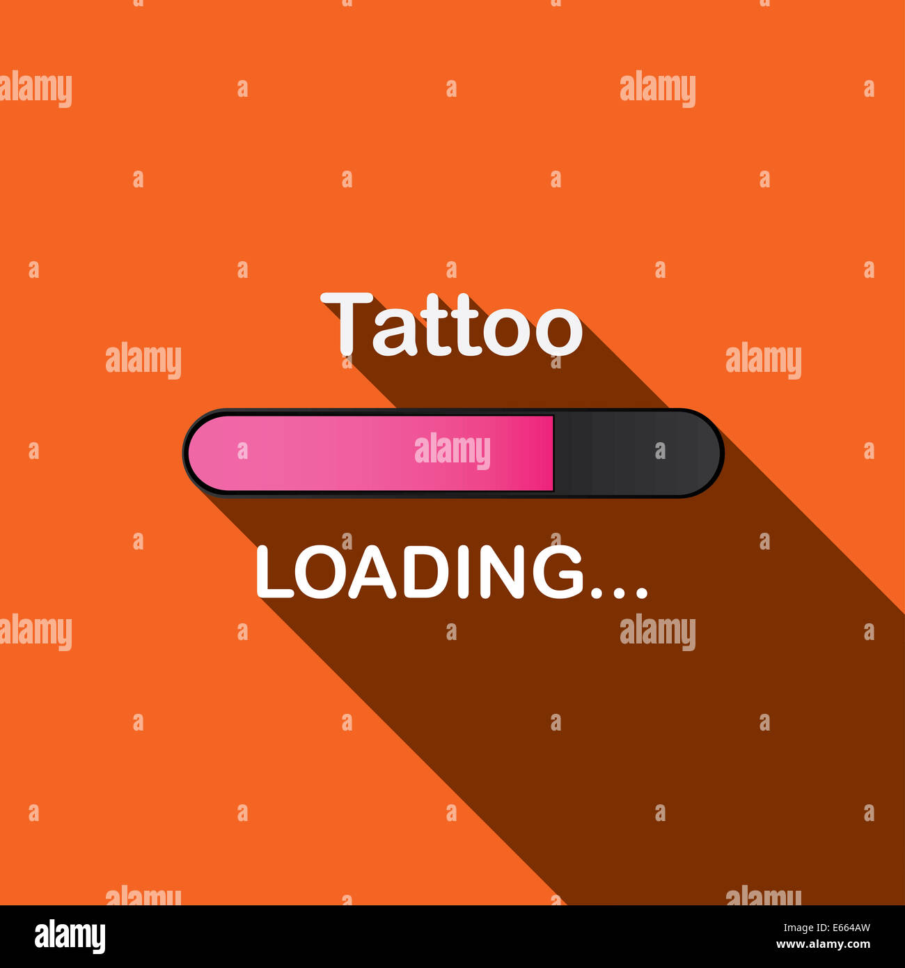 Long Shadow Loading Illustration - Tattoo Stock Photo - Alamy