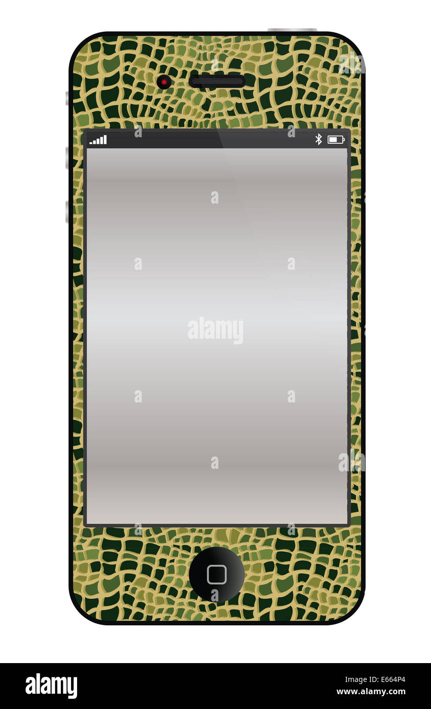 Realistic Looking Smart Phone in an Alligator design Stock Photo - Alamy