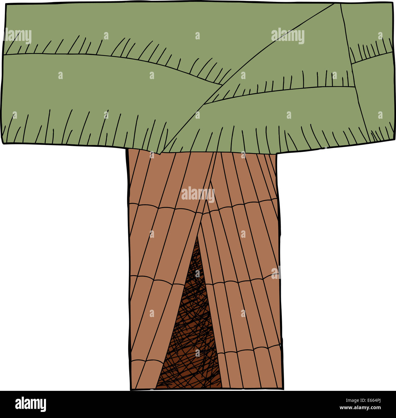 Letter T as isolated native american wigwam dwelling Stock Photo - Alamy