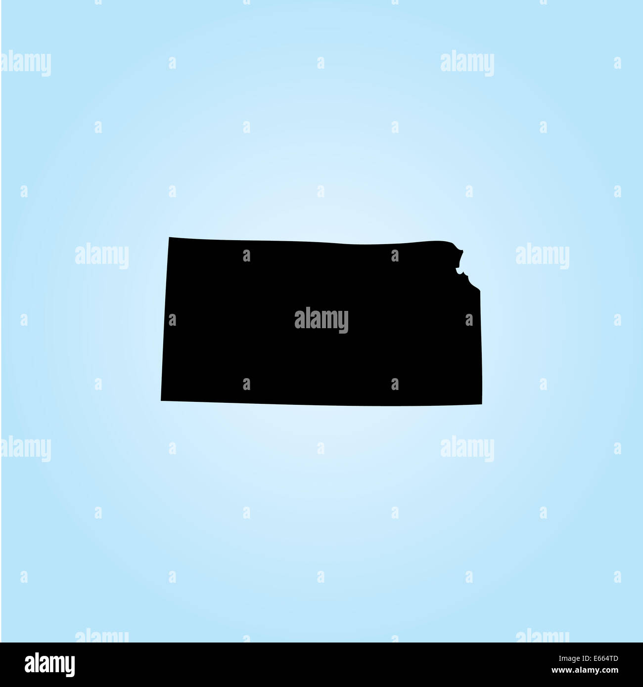 Outline of the State of Kansas of the United States of America with ...