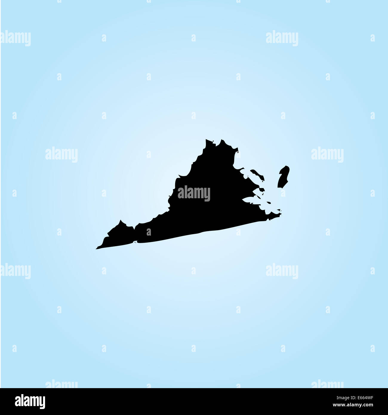 Map of virginia state outline hi-res stock photography and images - Alamy