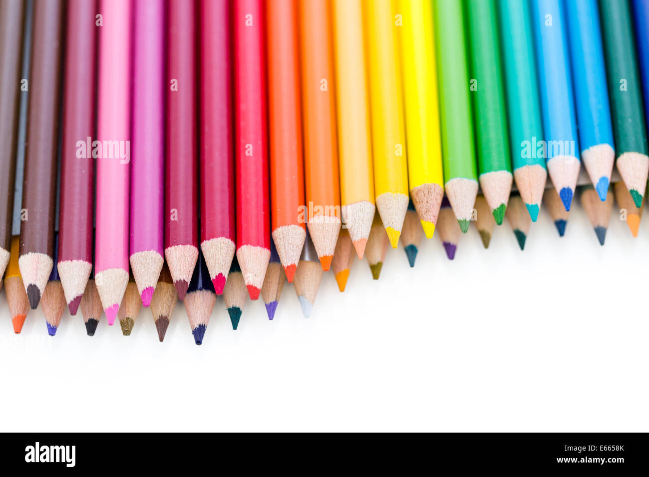 Brand new color pencils right out of the box for school supplies Stock ...