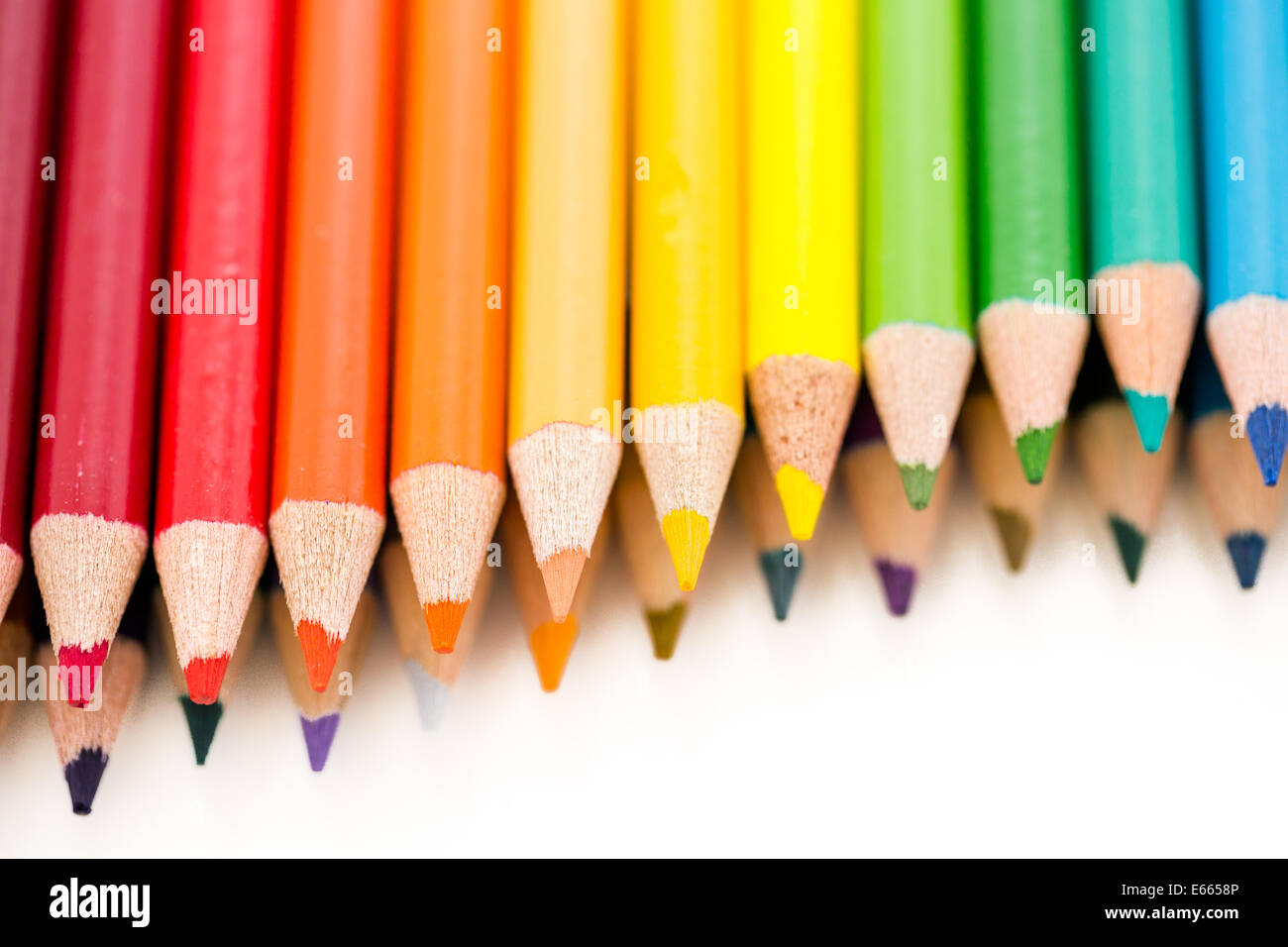 Brand new color pencils right out of the box for school supplies Stock ...