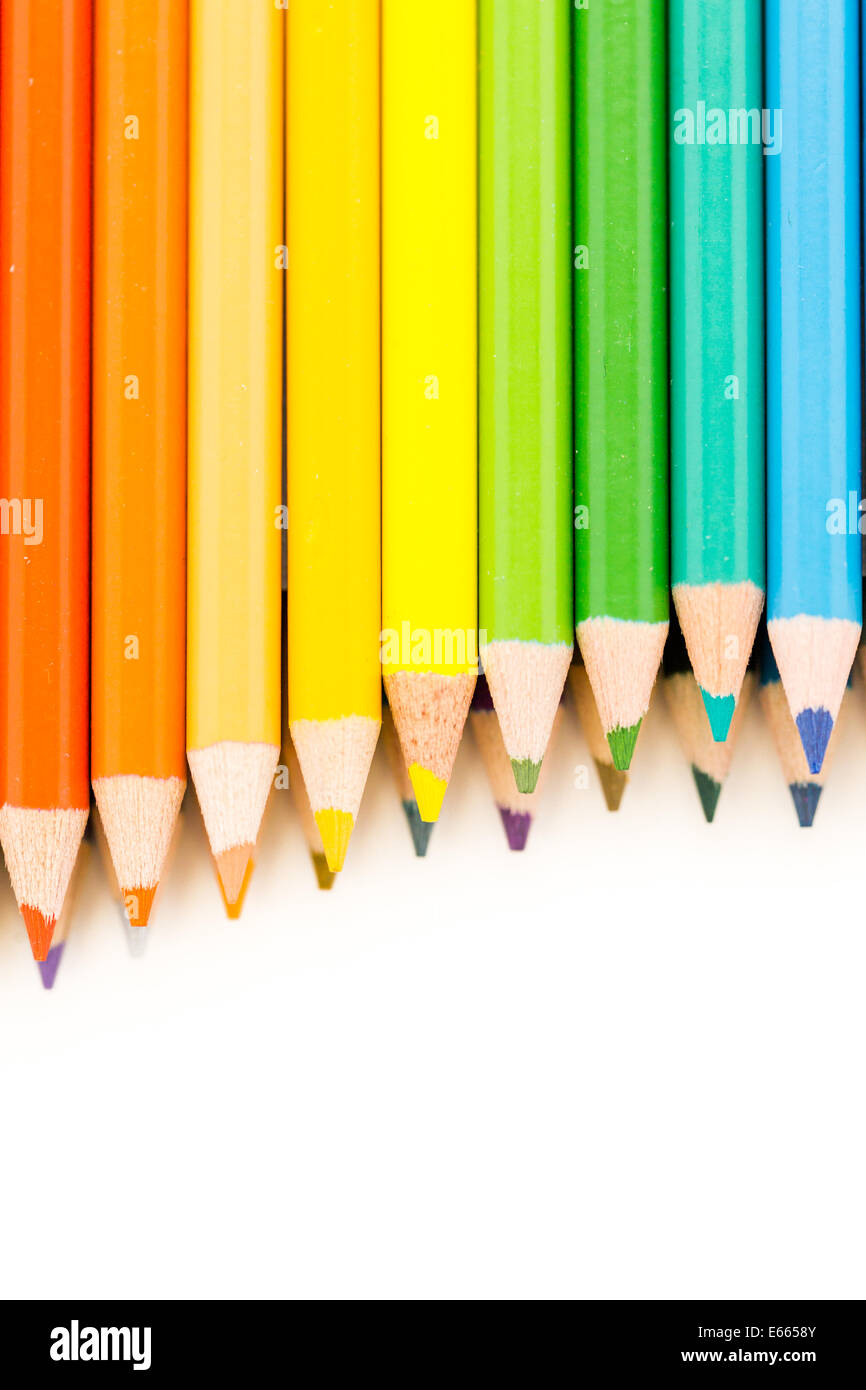 Brand new color pencils right out of the box for school supplies Stock ...