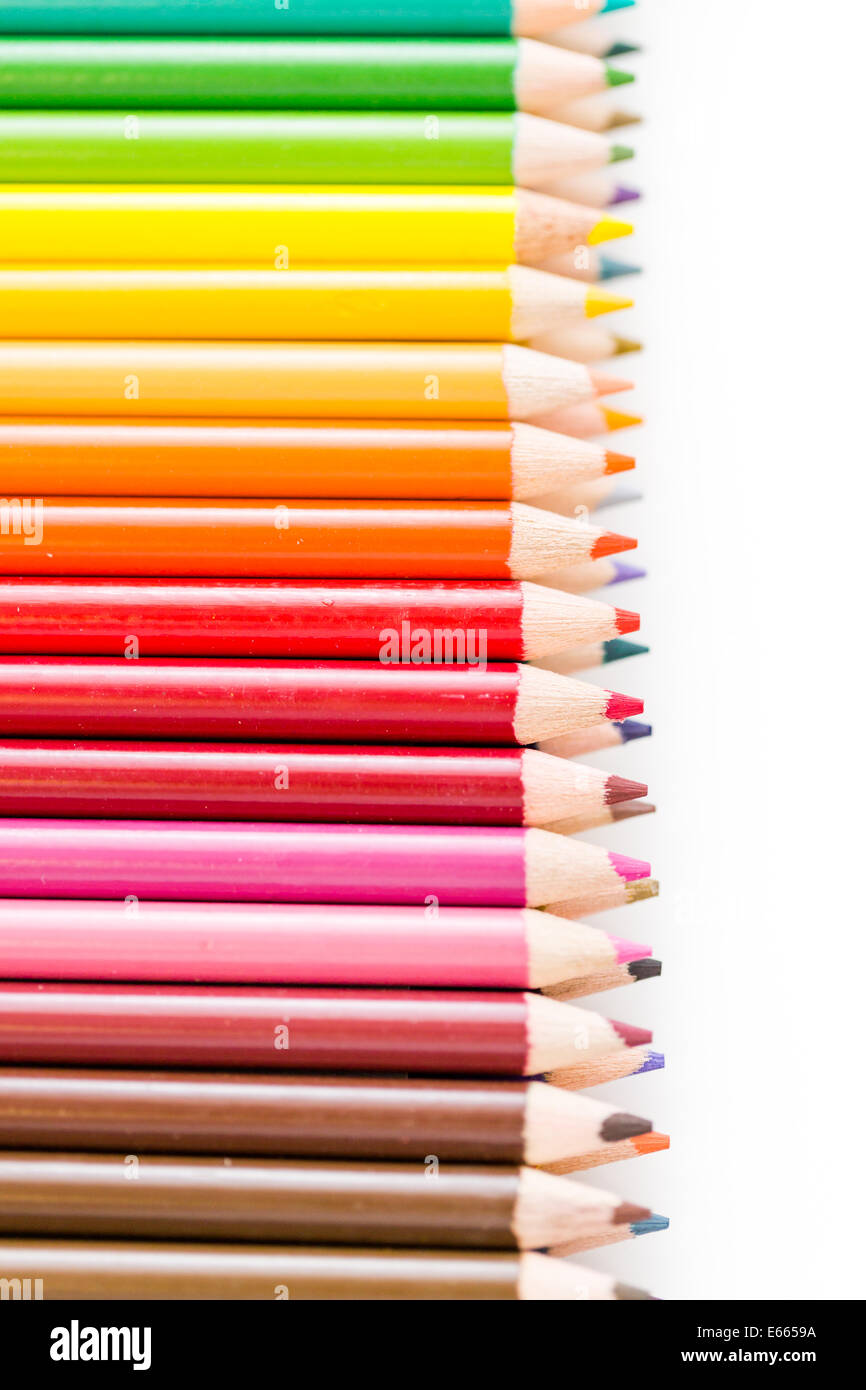 Brand new color pencils right out of the box for school supplies Stock ...