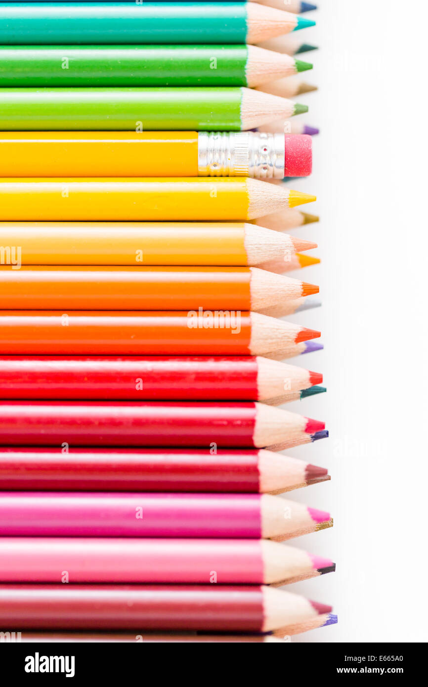 Brand new color pencils right out of the box for school supplies Stock ...