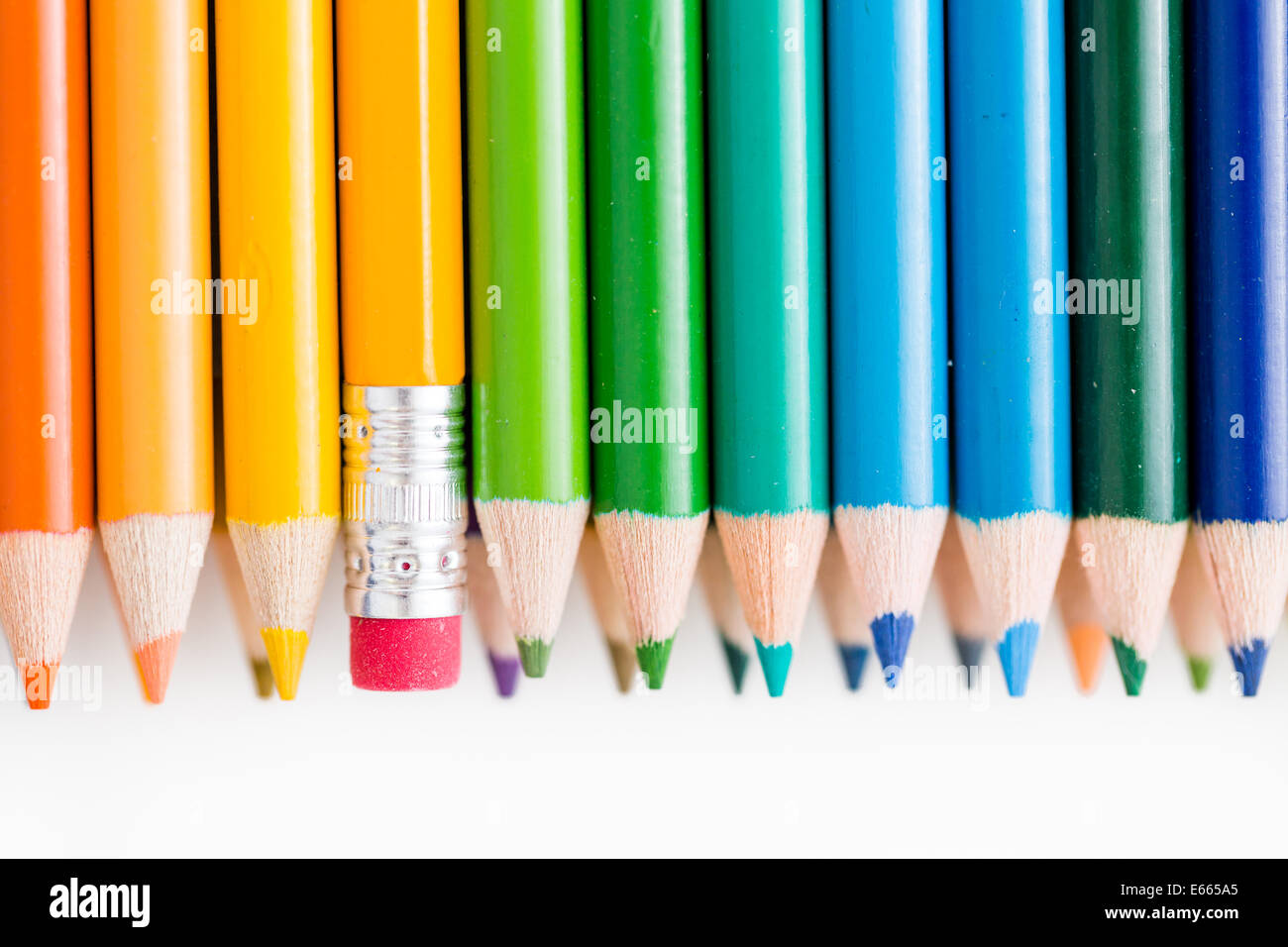 Brand new color pencils right out of the box for school supplies Stock ...