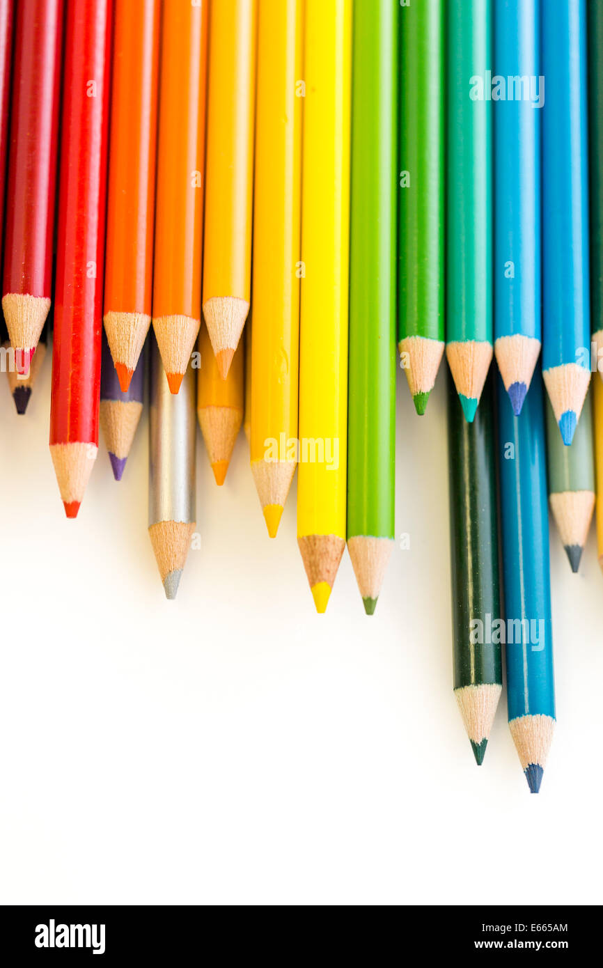 Brand new color pencils right out of the box for school supplies Stock ...