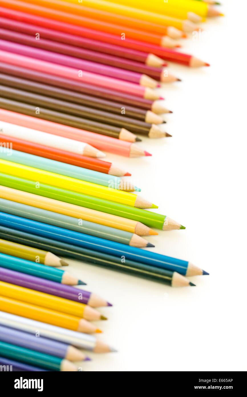 Brand new color pencils right out of the box for school supplies Stock ...