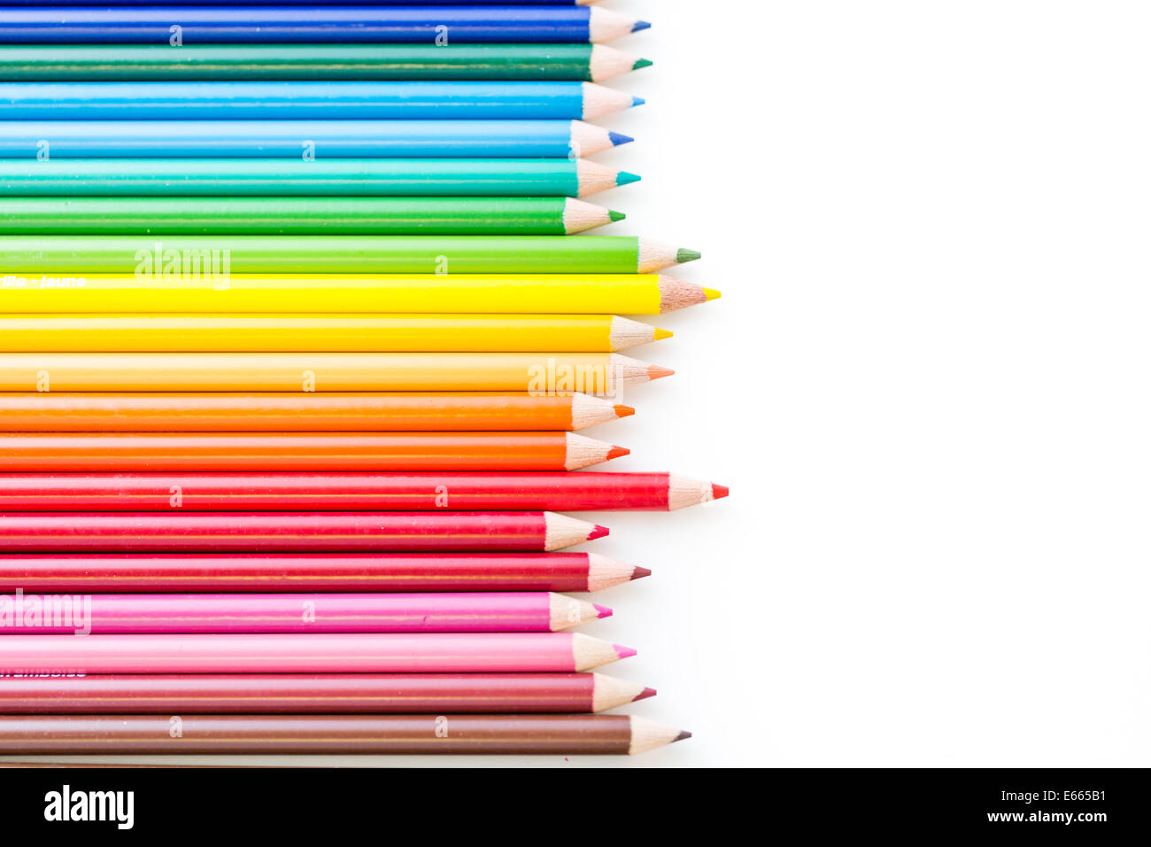 Brand new color pencils right out of the box for school supplies Stock ...