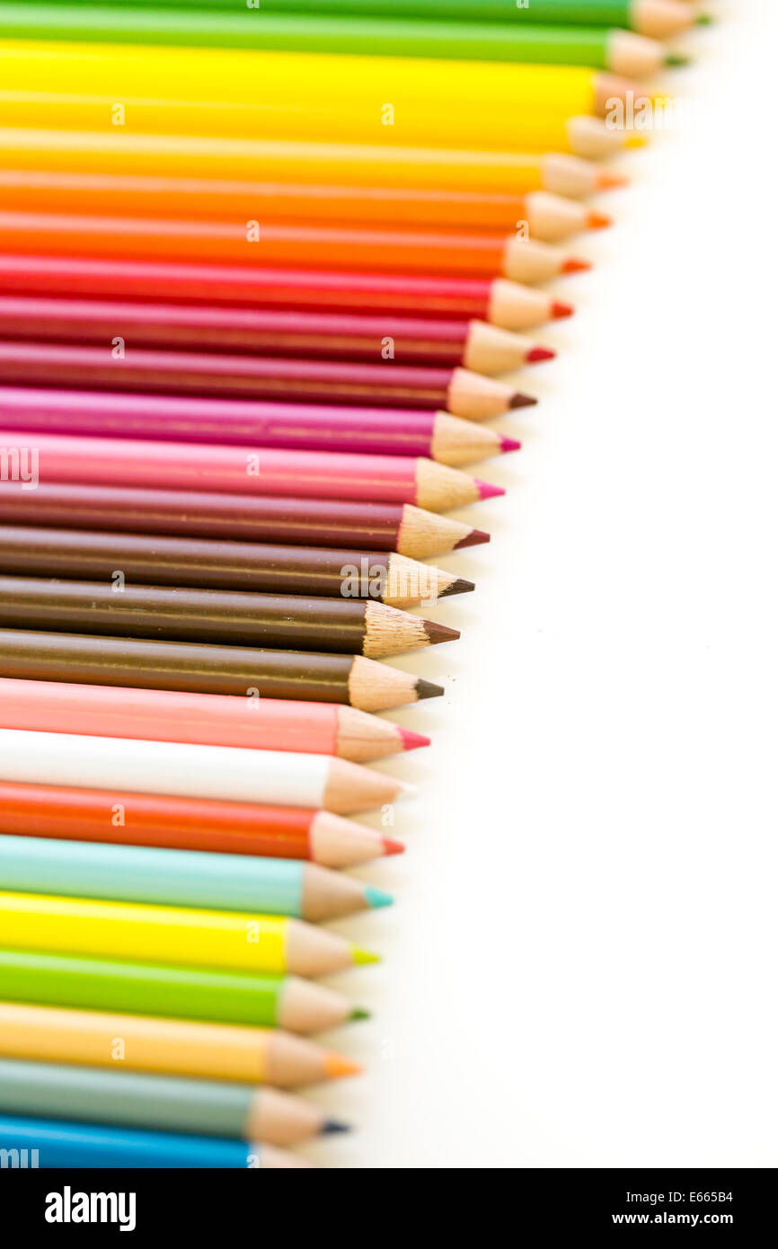 Brand new color pencils right out of the box for school supplies Stock ...