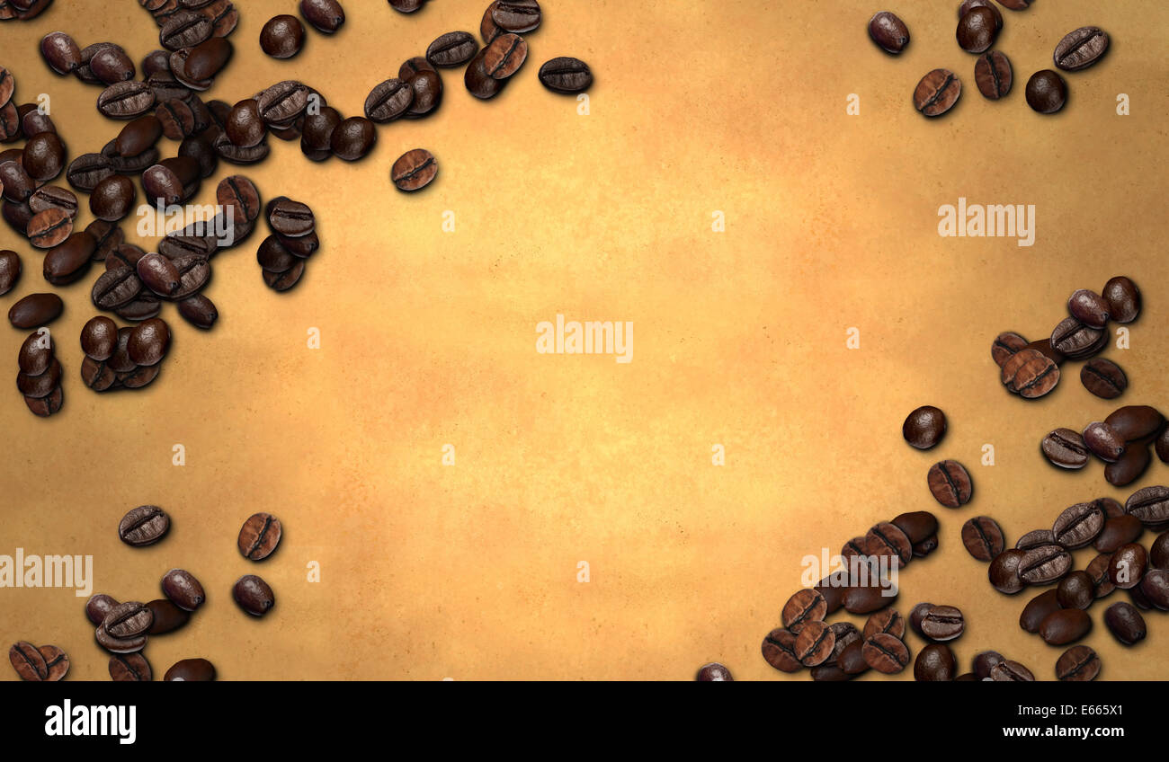 Coffee Bean on Old Paper Stock Photo - Alamy