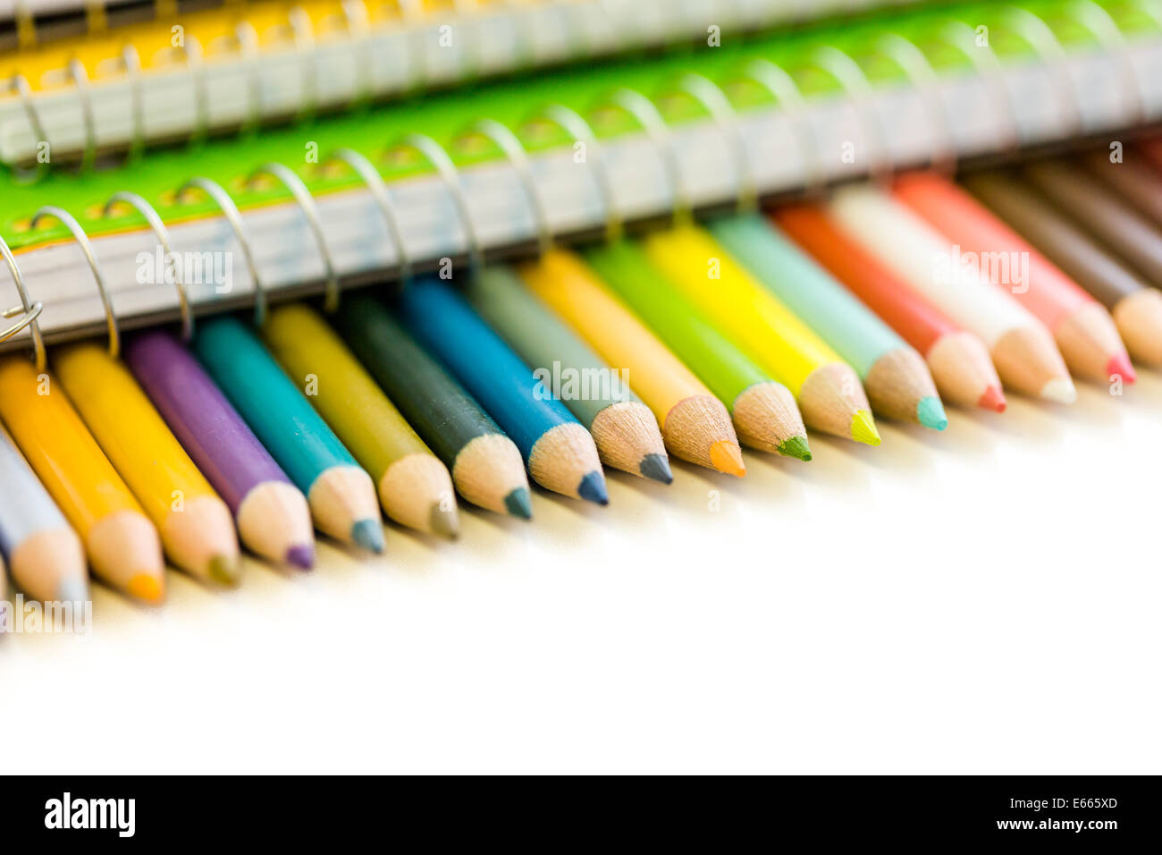 Brand new color pencils right out of the box for school supplies Stock ...