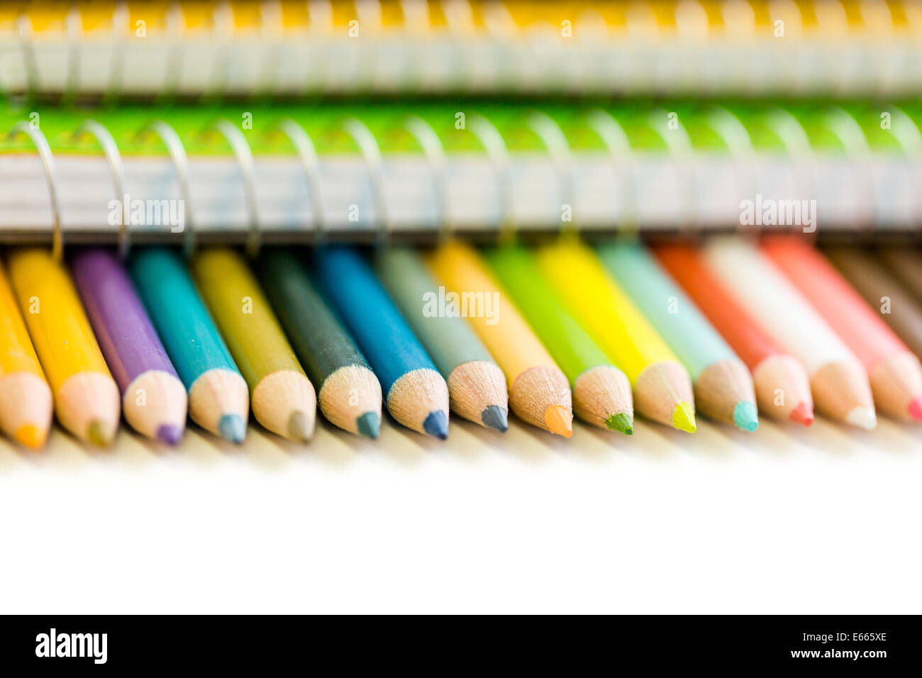 Brand new color pencils right out of the box for school supplies Stock ...