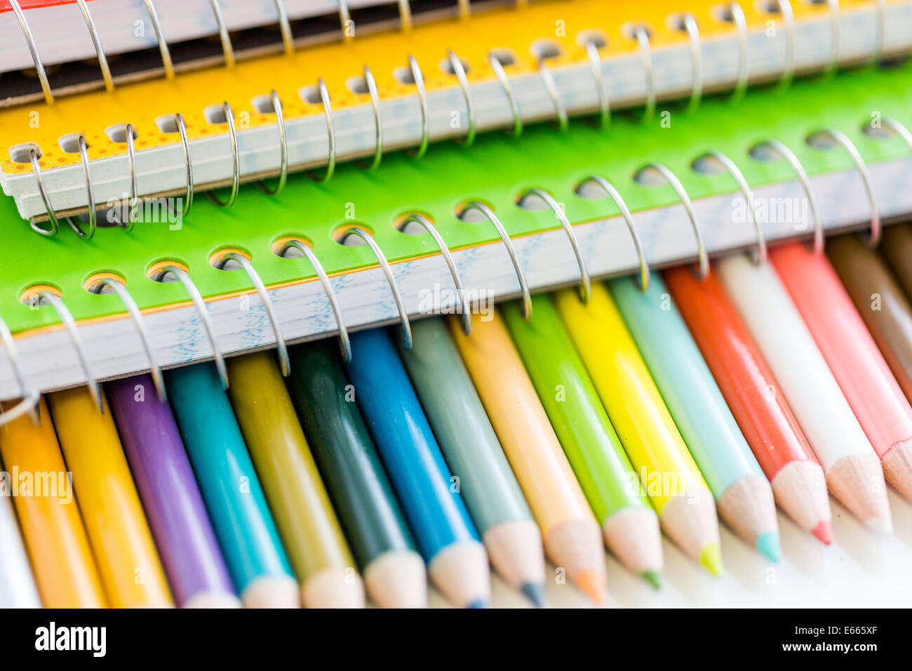 Brand new color pencils right out of the box for school supplies Stock ...