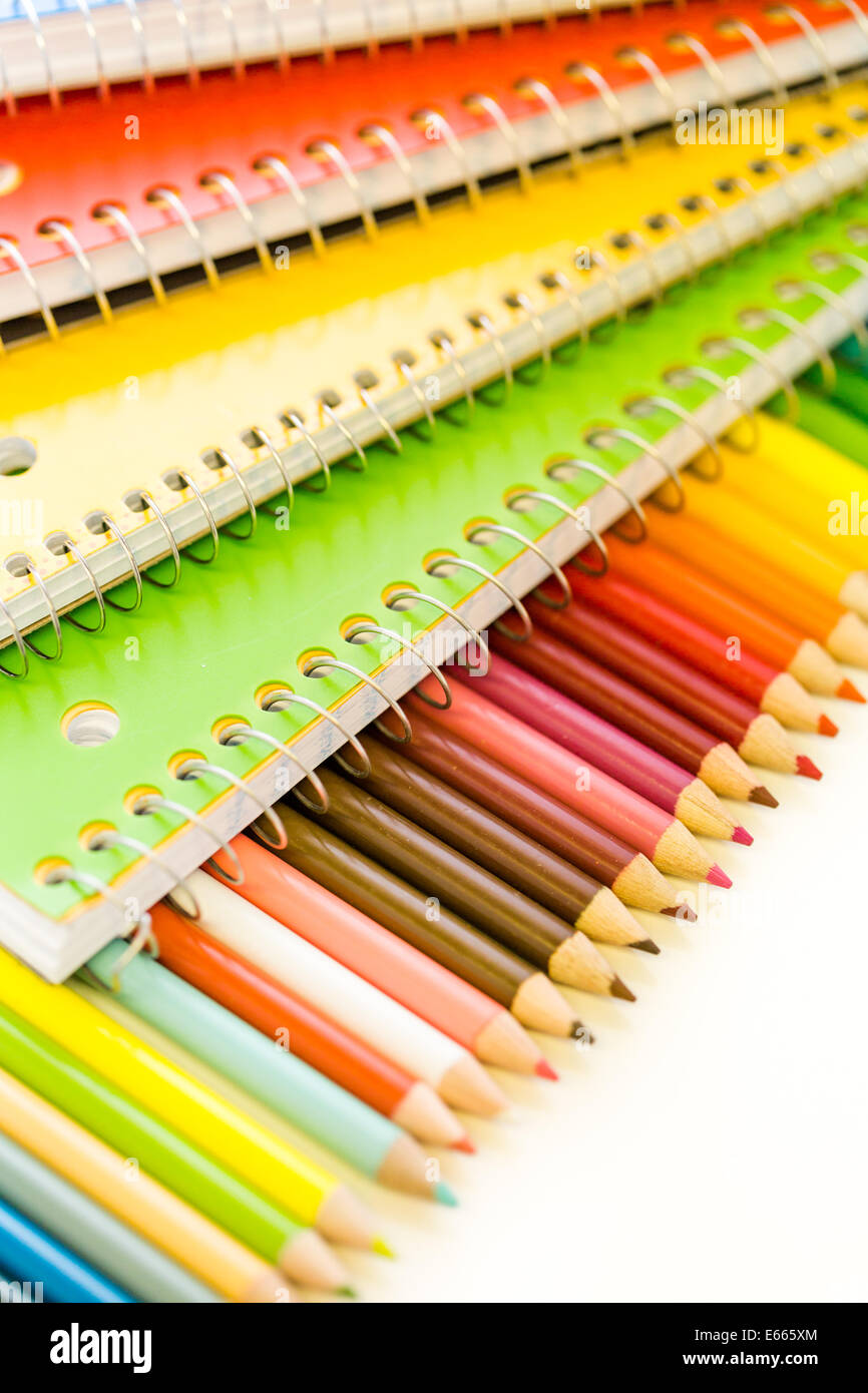 Brand new color pencils right out of the box for school supplies Stock ...