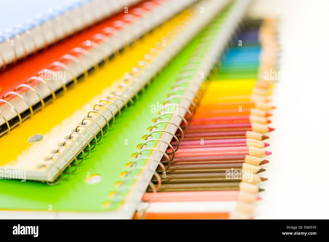 Brand new color pencils right out of the box for school supplies Stock ...