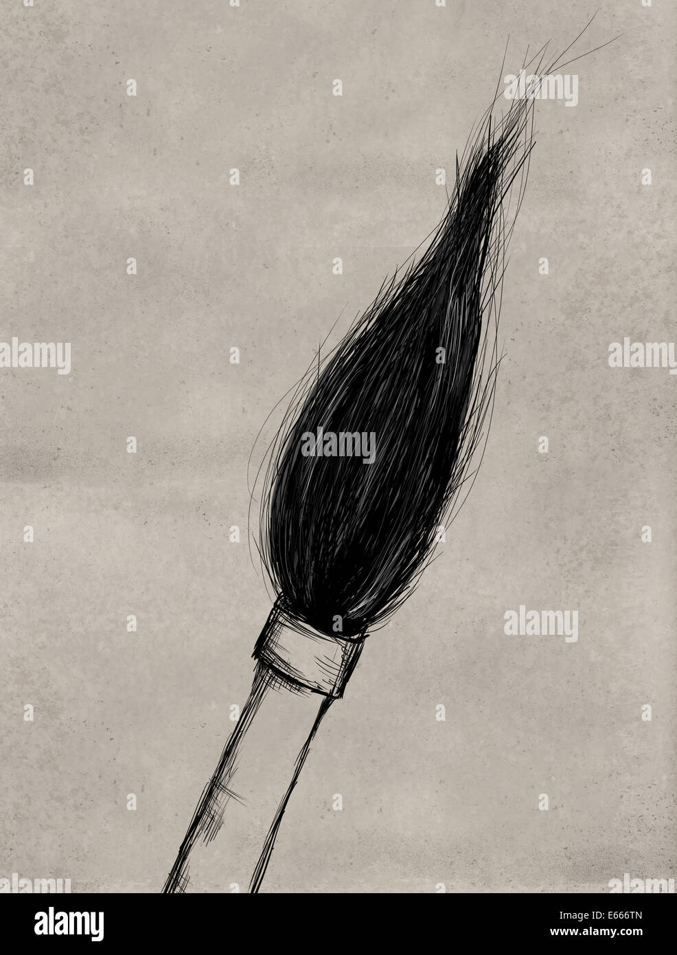 Painting Brush Drawing Canvas Paper Stock Photo - Alamy