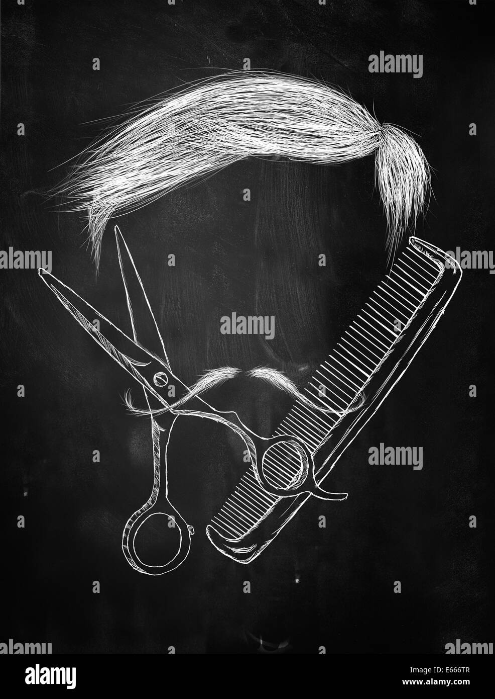 Hair cut old scissors Black and White Stock Photos & Images - Alamy