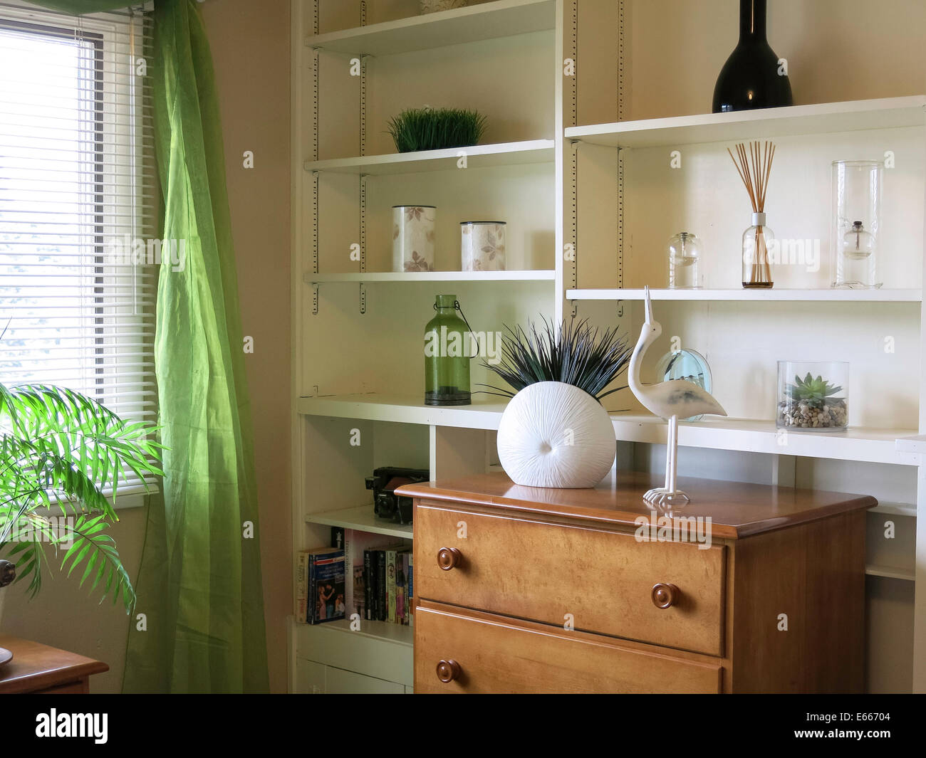 Designer Shelves in Upscale Room Interior Stock Photo - Alamy