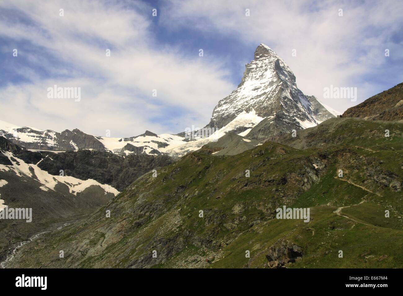 The Matterhorn has become emblem of the Swiss Alps Stock Photo - Alamy