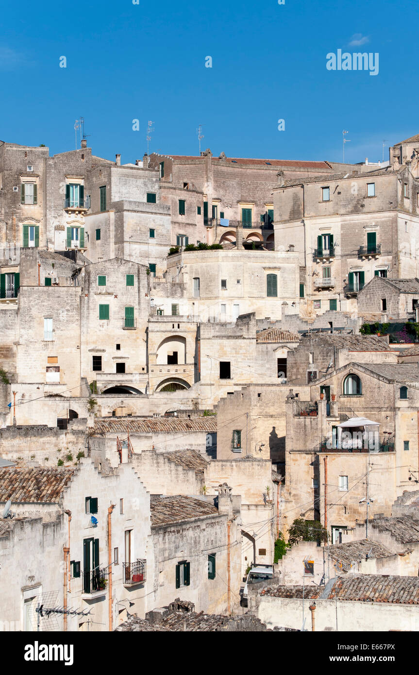 Cave Houses of Sasso Caveoso, Sassi di Matera, Basilicata, Italy Stock ...