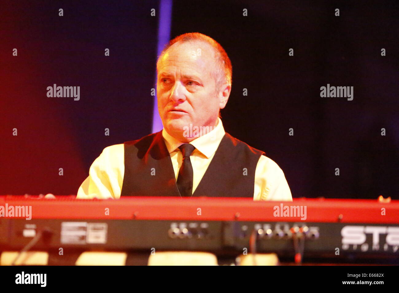 Worms, Germany. 15th Aug, 2014. Keyboarder Will Boulware is pictured ...