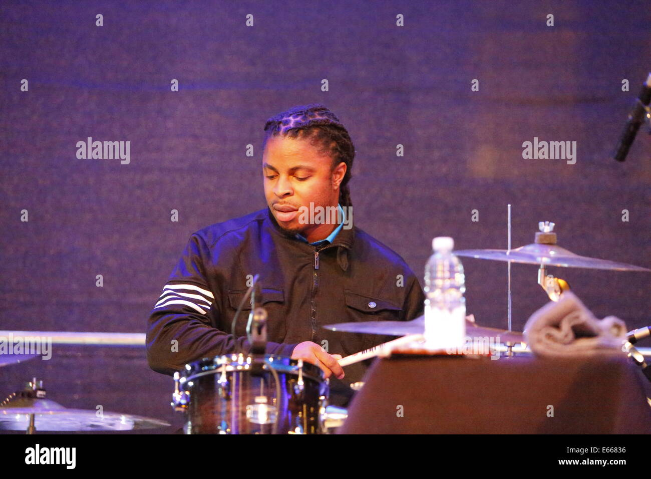 Worms, Germany. 15th Aug, 2014. Drummer Marcus Parker is pictured ...