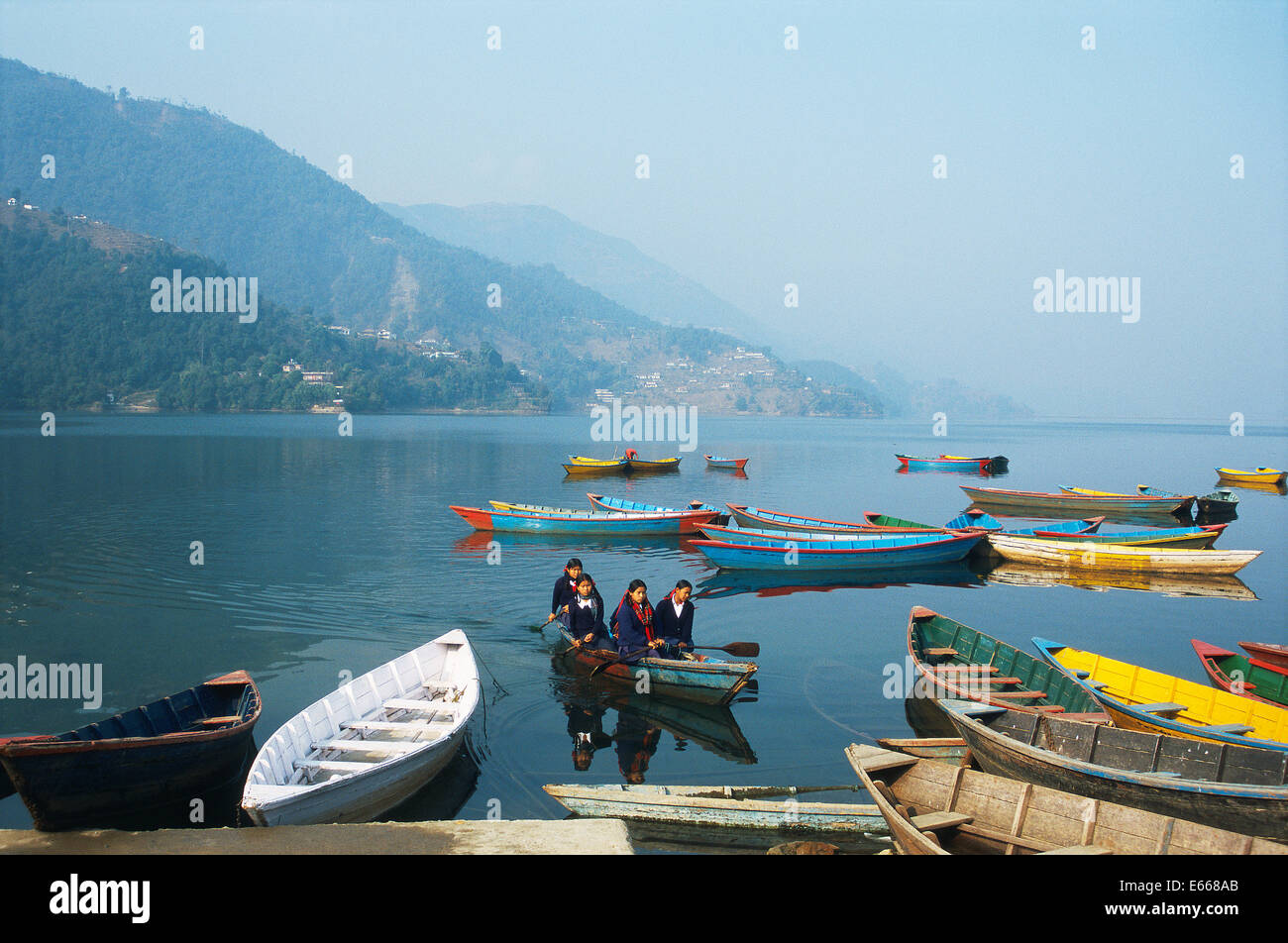 Nepal boat hi-res stock photography and images - Alamy