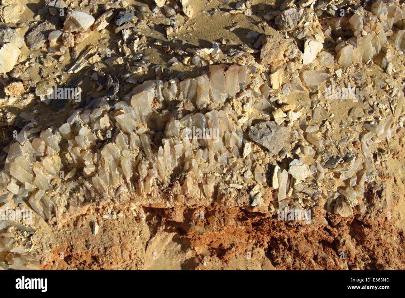 Detail of crystal in the ground,Crystal mountain,Egypt Stock Photo - Alamy