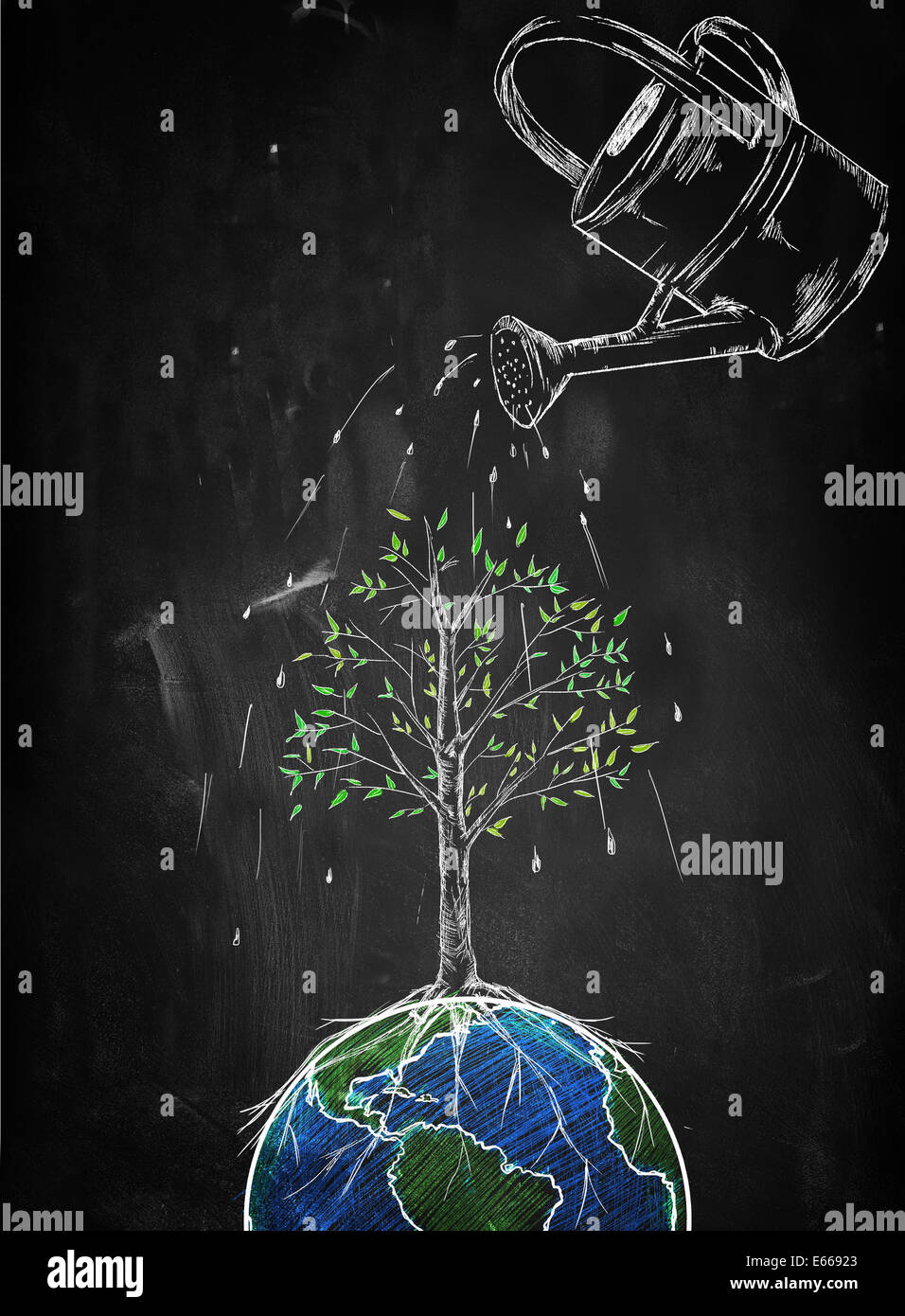 Watering Tree of the world Stock Photo - Alamy
