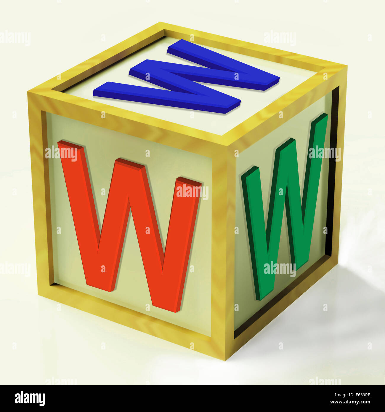 WWW Block Showing Internet Online And Webpage Stock Photo - Alamy