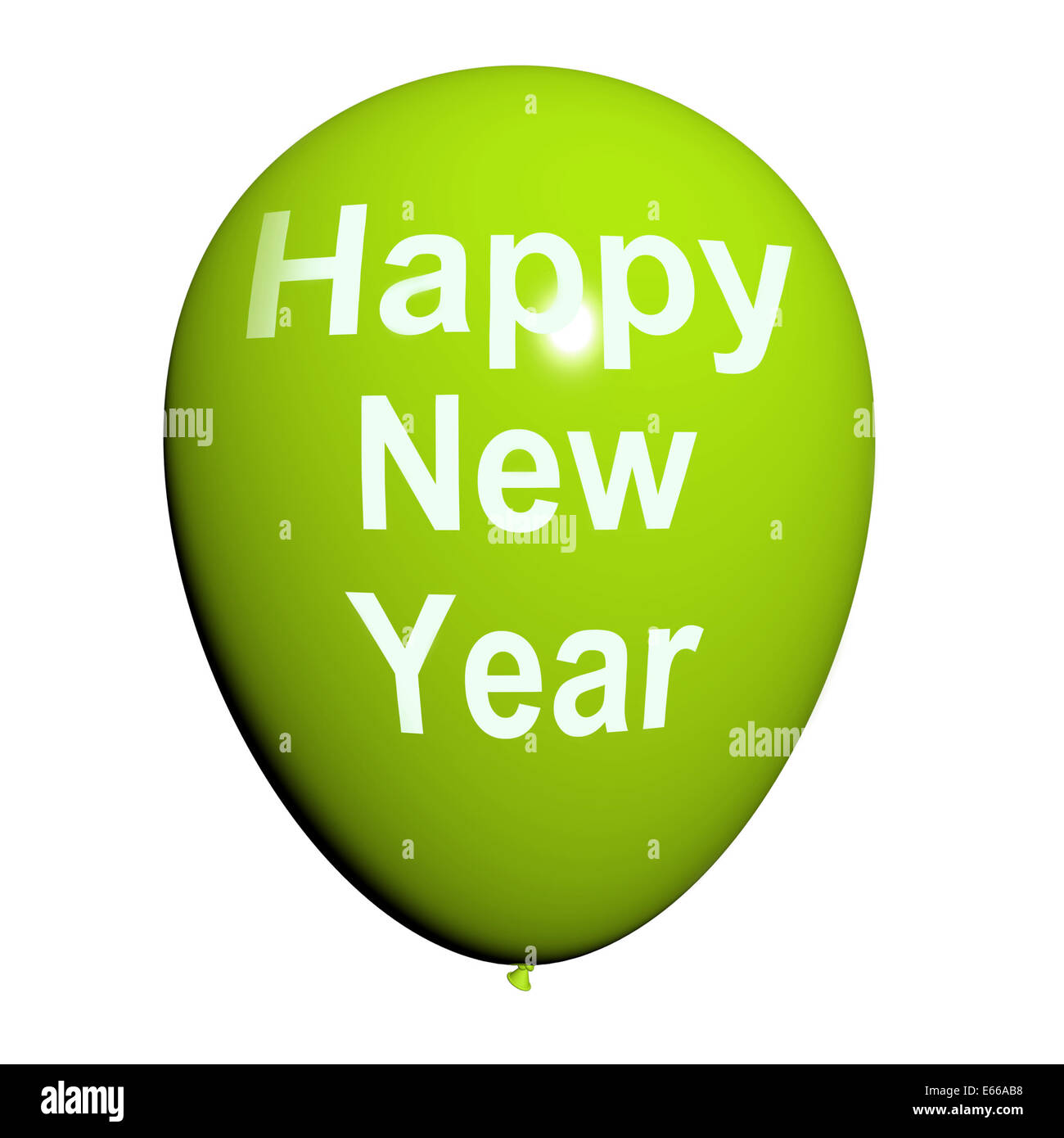 Happy New Year Balloon Showing Parties and Celebration Stock Photo - Alamy
